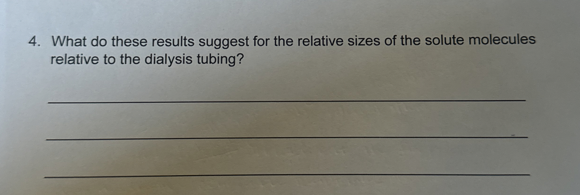 Solved What do these results suggest for the relative sizes | Chegg.com