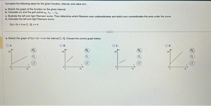 Solved Complete the following steps for the given function, | Chegg.com