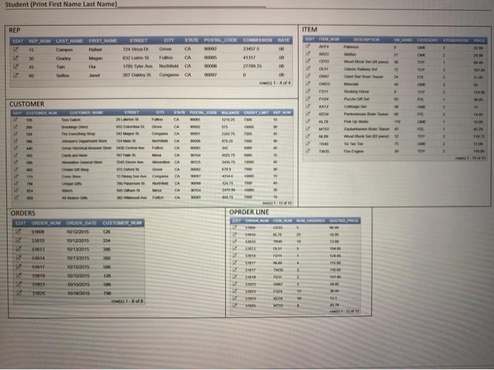 Solved 3/ Create a view called CMP using the CUSTOMER table, | Chegg.com