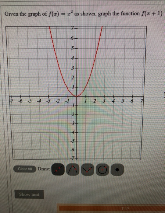 Solved Given the graph of f(x) = 2 as shown, graph the | Chegg.com