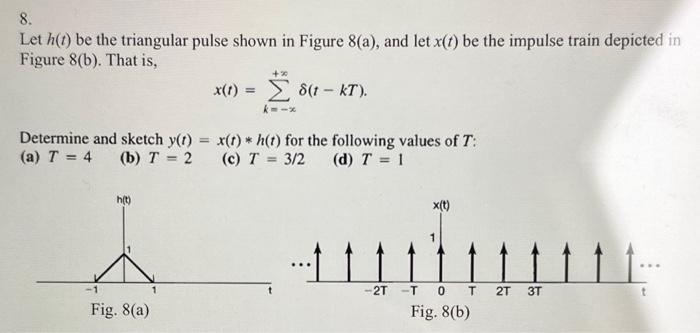 Solved Let h(t) be the triangular pulse shown in Figure | Chegg.com