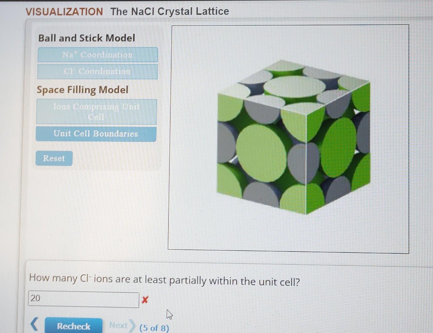 Solved ne Structure VISUALIZATION The NaCI Crystal | Chegg.com