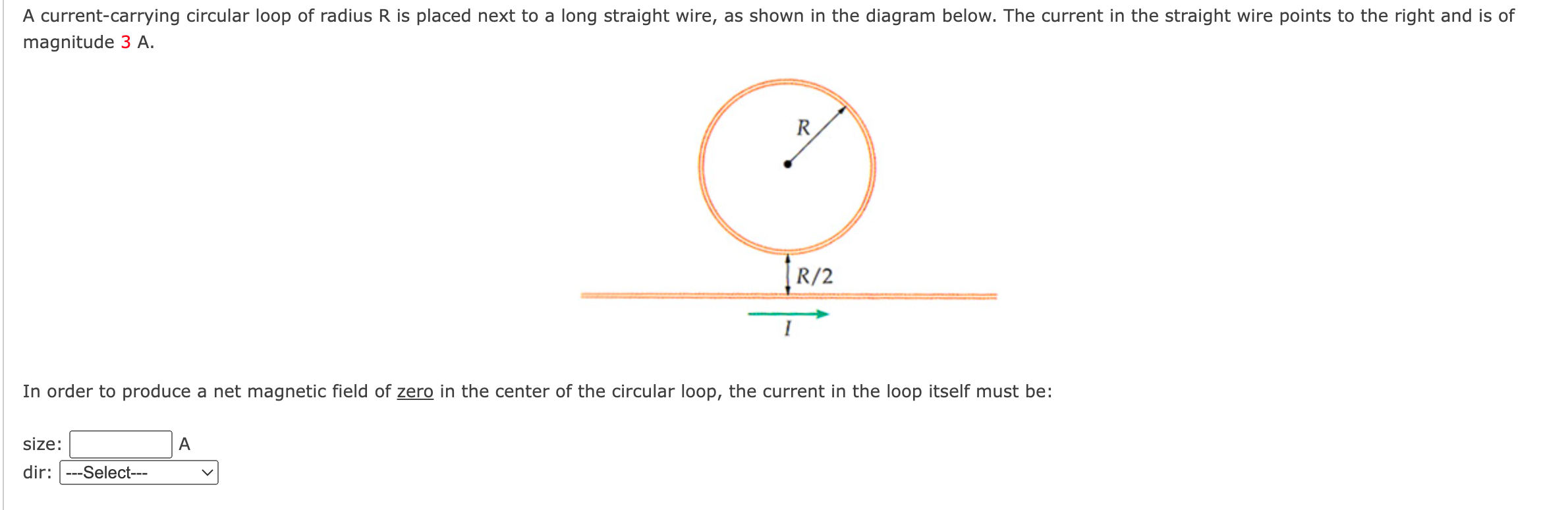 Solved A current-carrying circular loop of ﻿radius R is | Chegg.com