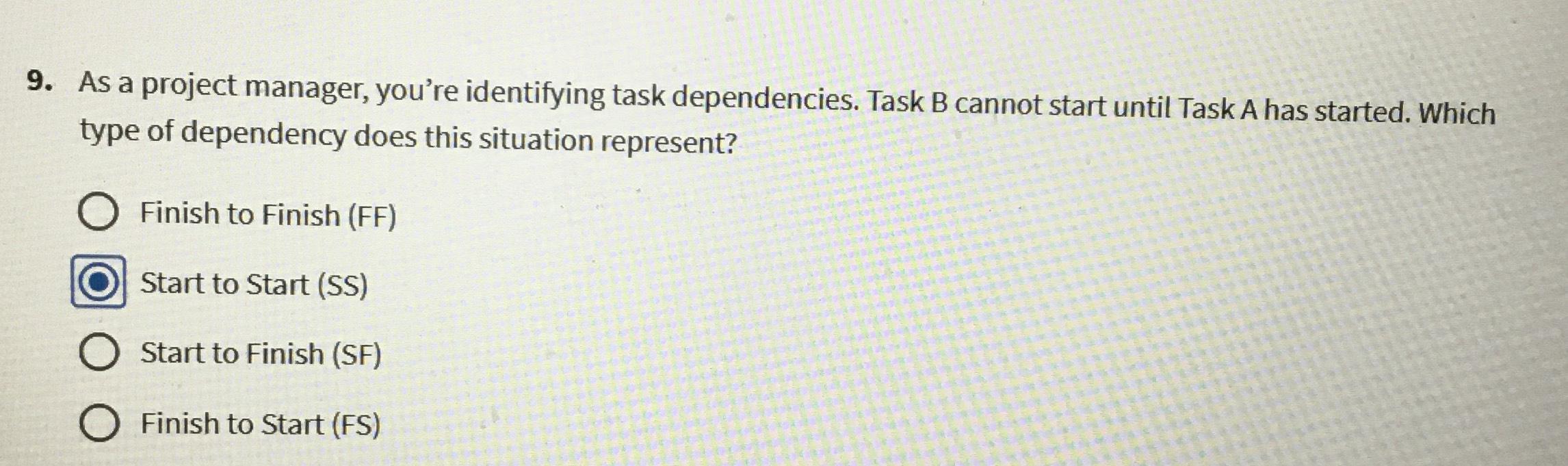 Solved As a project manager, you're identifying task | Chegg.com