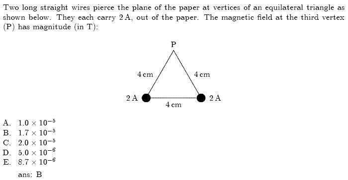Solved Two long straight wires pierce the plane of the paper | Chegg.com