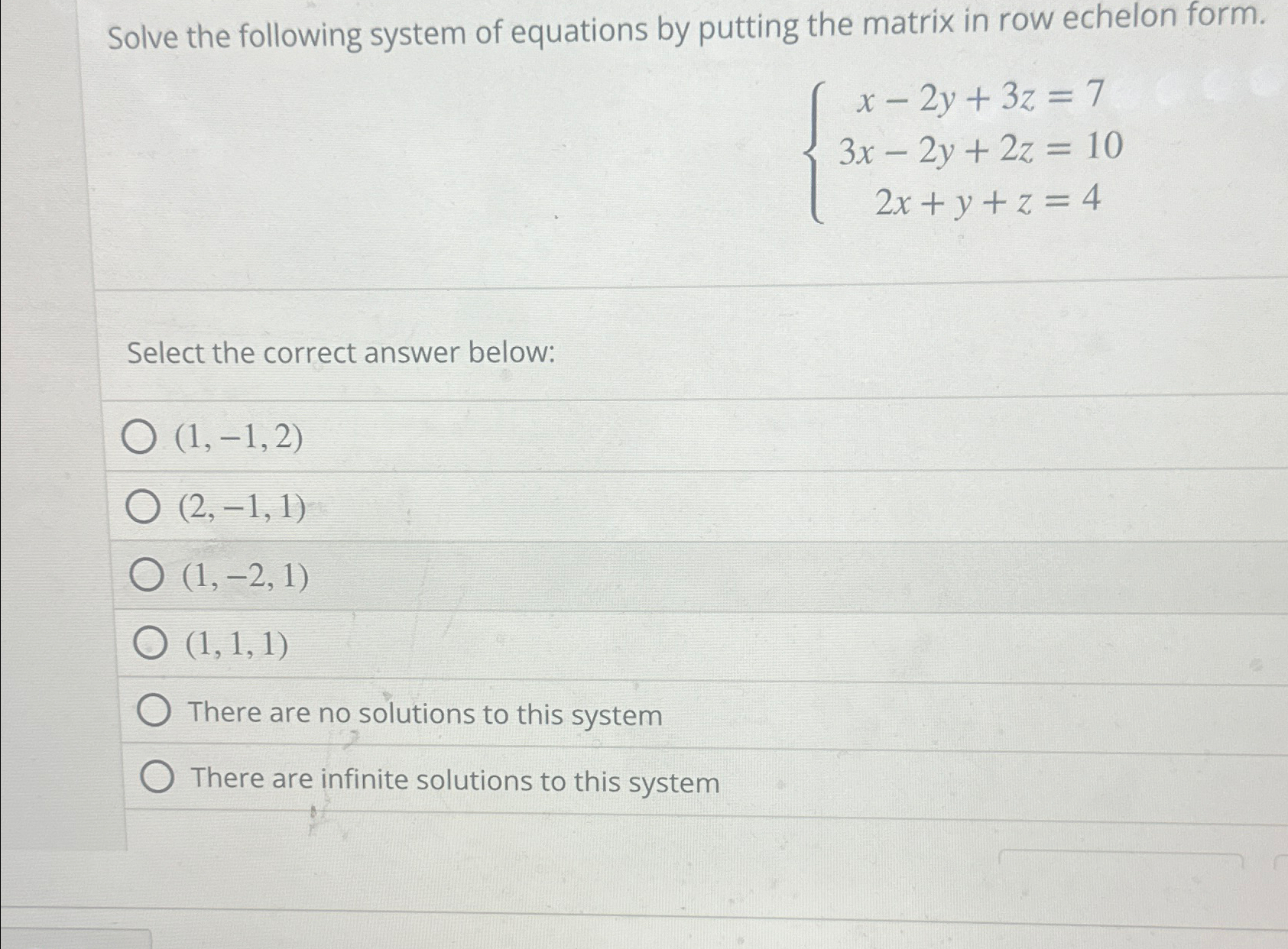 Solved Solve the following system of equations by putting | Chegg.com