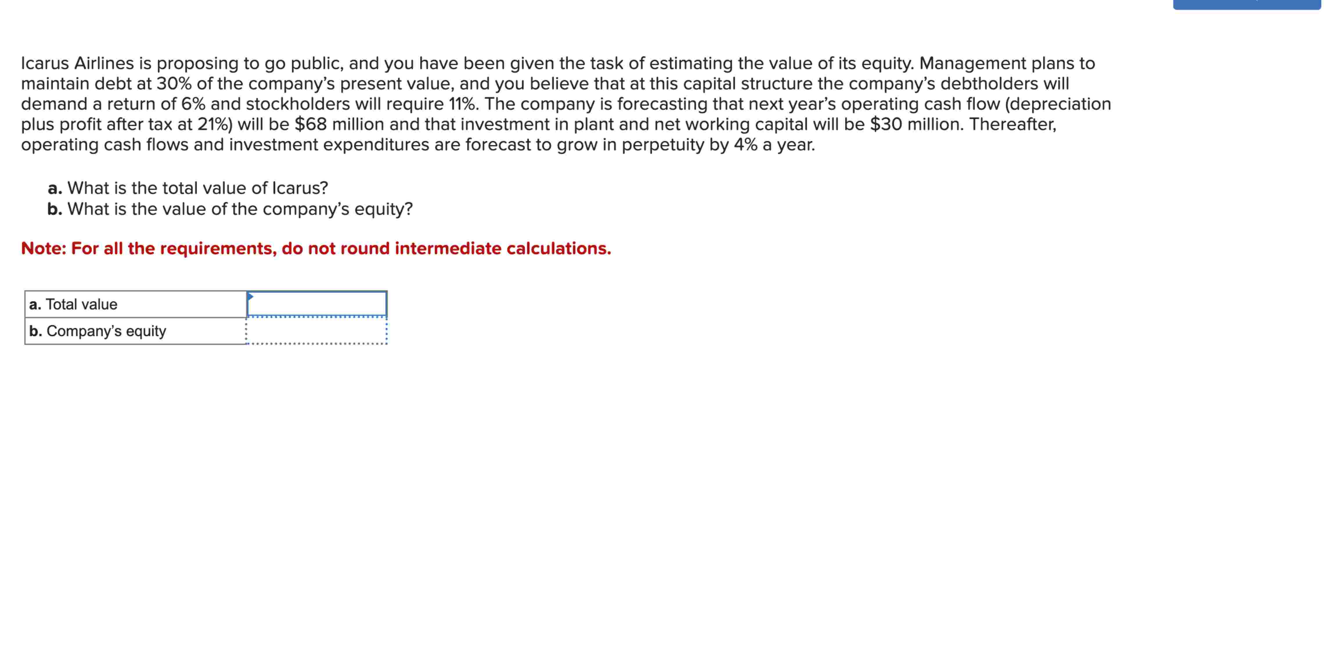 Solved Icarus Airlines is proposing to go public, and you | Chegg.com