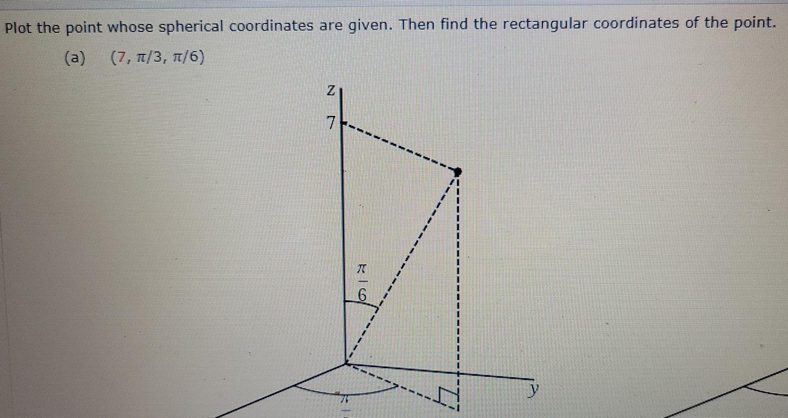 Solved Plot the point whose spherical coordinates are given. | Chegg.com