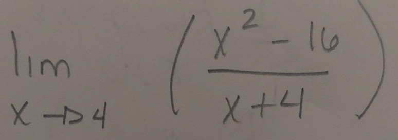 Solved limx→4(x2-16x+4) | Chegg.com
