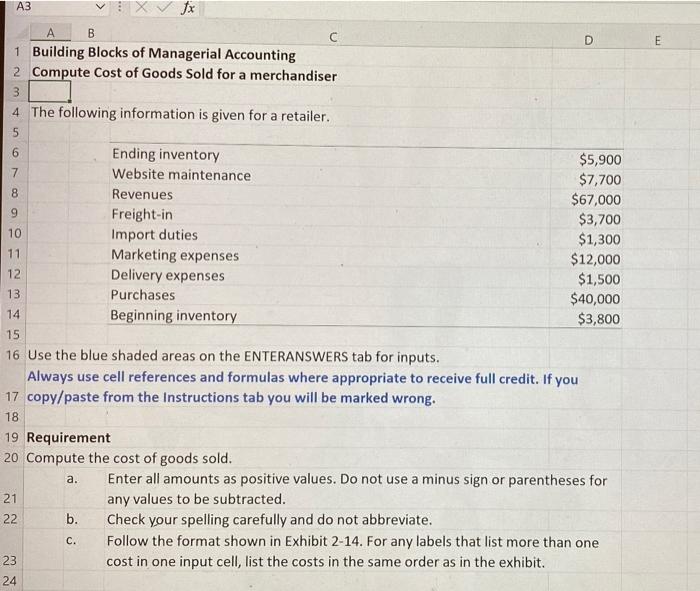 Solved Assignment Instructions Step Instructions Compute the | Chegg.com