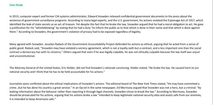 Identify and explain the ethical issues related to | Chegg.com