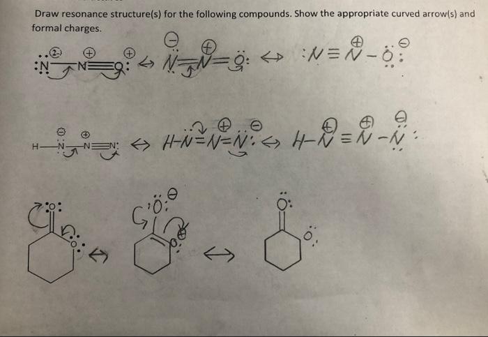 [Solved]: Draw resonance structure(s) for the following com