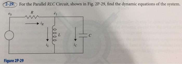 Solved 2-29. For the Parallel RLC Circuit, shown in Fig. | Chegg.com
