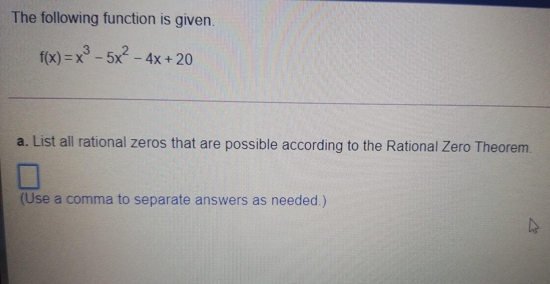 Solved The following function is given. f(x) = x3 - 5x2 - | Chegg.com