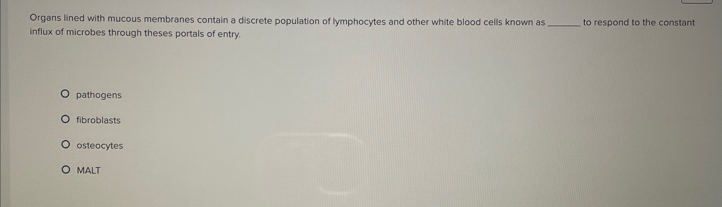 Solved Organs lined with mucous membranes contain a discrete | Chegg.com