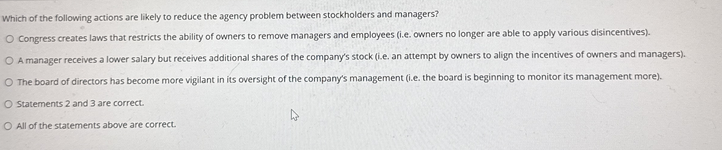 Solved Which of the following actions are likely to reduce | Chegg.com