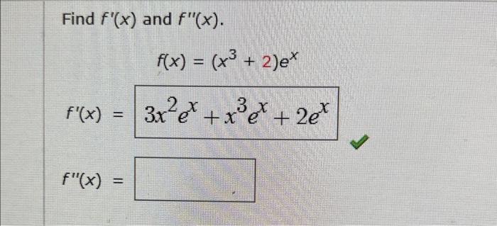 Solved Find f′(x) and f′′(x) | Chegg.com