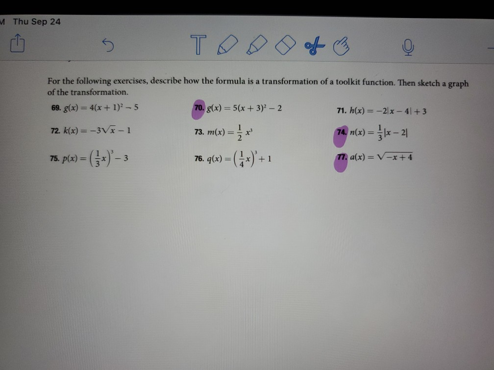 Solved M Thu Sep 24 5 ТО For the following exercises, | Chegg.com