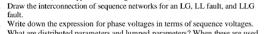 Solved Draw the interconnection of sequence networks for an | Chegg.com
