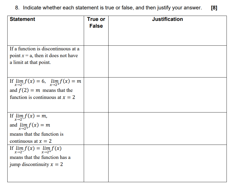 Solved Indicate whether each statement is true or false, and | Chegg.com