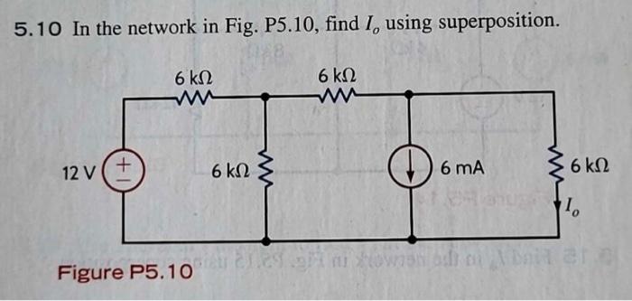 Solved 5.10 In the network in Fig. P5.10, find Io using | Chegg.com