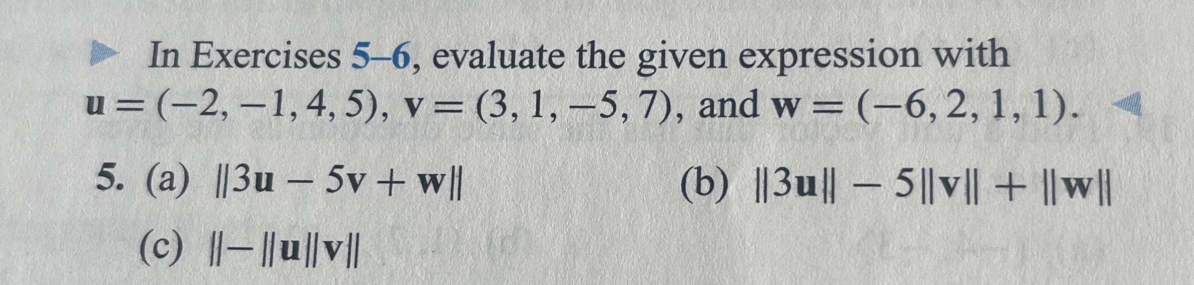Solved In Exercises 5-6, ﻿evaluate the given expression with | Chegg.com
