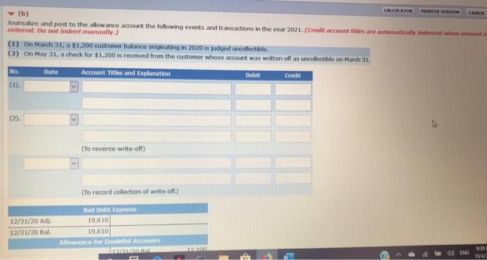 Solved Problem 8-03A a-c (Part Level Submission) (Video) | Chegg.com