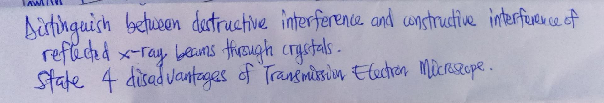 Solved Distinguish between destructive interference and | Chegg.com