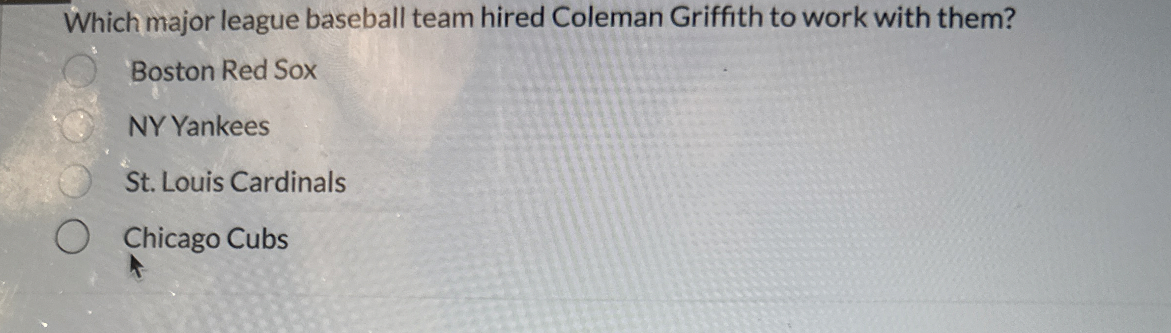 Solved Which major league baseball team hired Coleman | Chegg.com