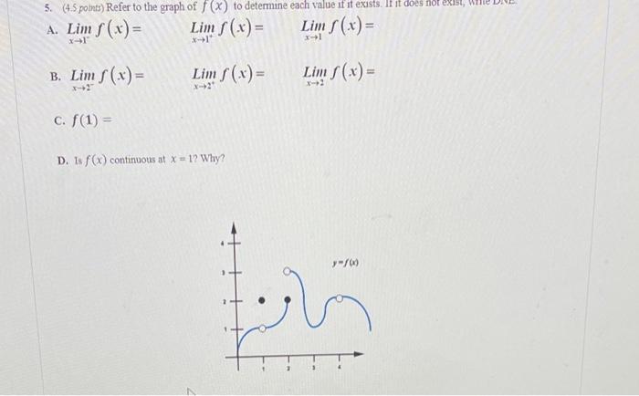 Solved Limx→1−f(x)=Limx→1+f(x)=Limx→1f(x)= B. | Chegg.com