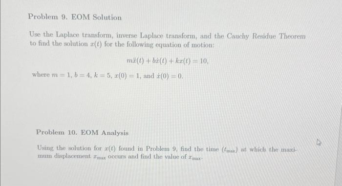 Solved Use the Laplace transform, inverse Laplace transform, | Chegg.com