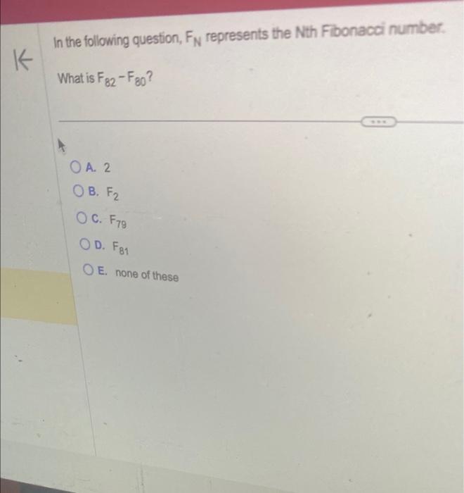 Solved In the following question, FN represents the Nth | Chegg.com