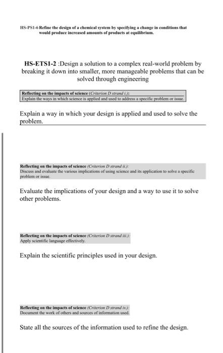 GRASPS Task Sheet Goal - Your goal is to refine the | Chegg.com