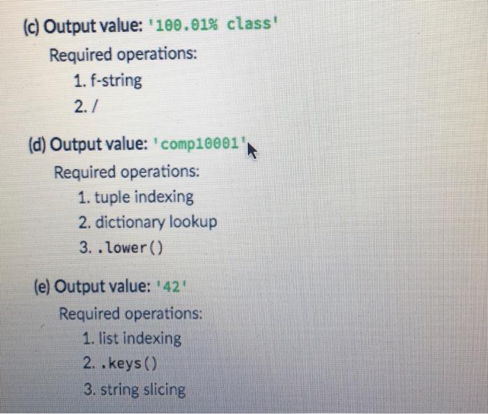 Solved Construct A Single Python Expression Which Evaluates Chegg