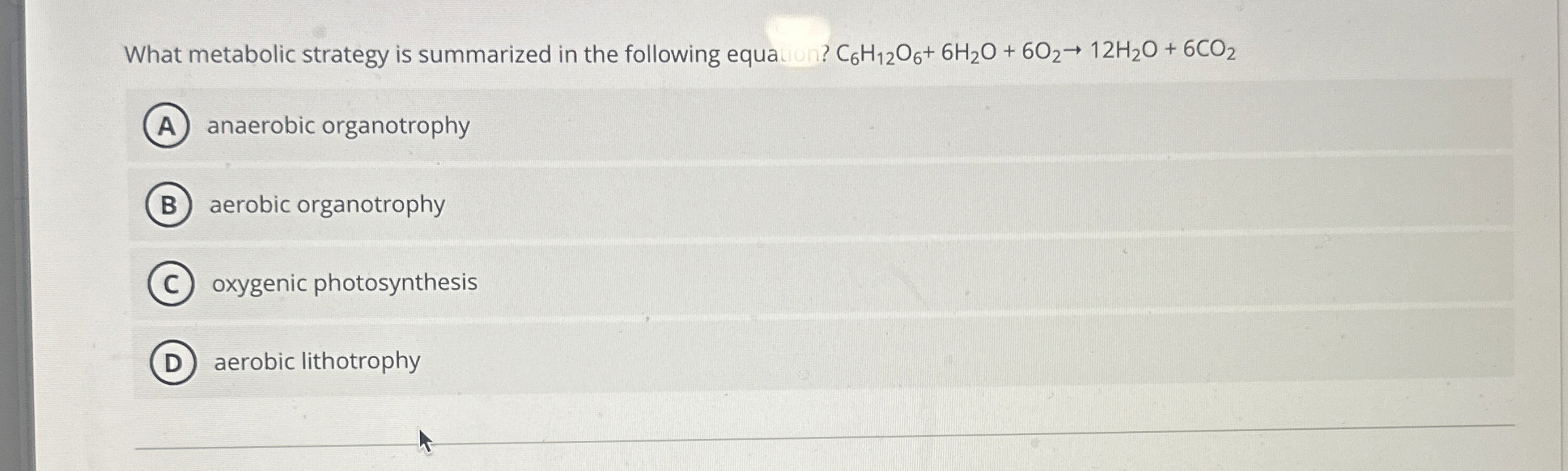 Solved What metabolic strategy is summarized in the | Chegg.com