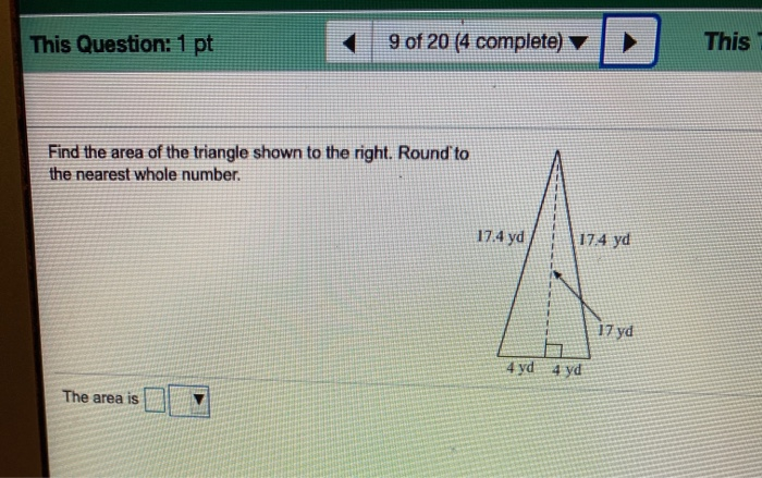 Solved This Question: 1 pt 9 of 20 (4 complete) This Find | Chegg.com