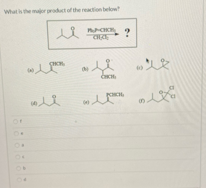 Solved What is the major product of the reaction below? Ph, | Chegg.com