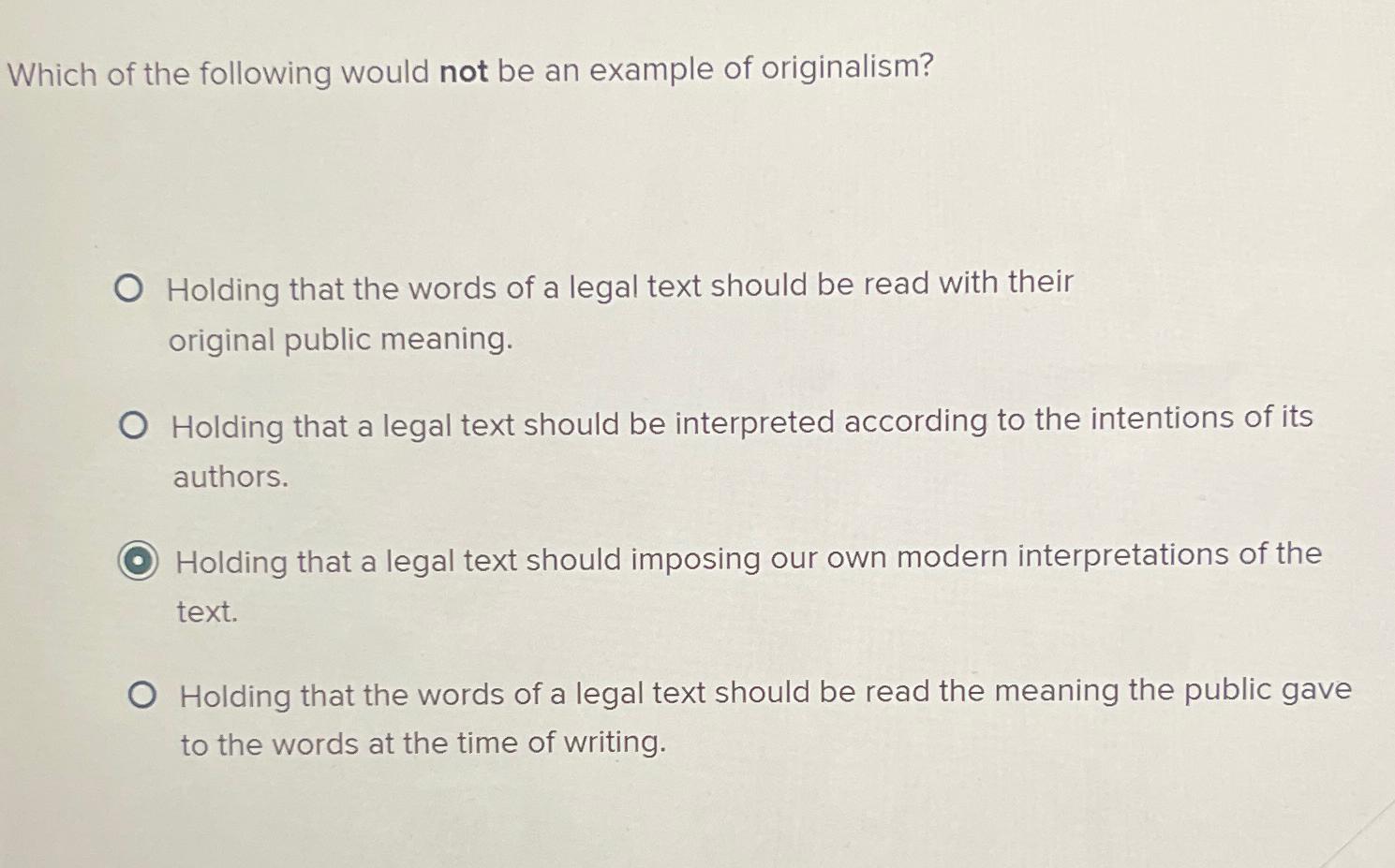 Solved Which of the following would not be an example of | Chegg.com