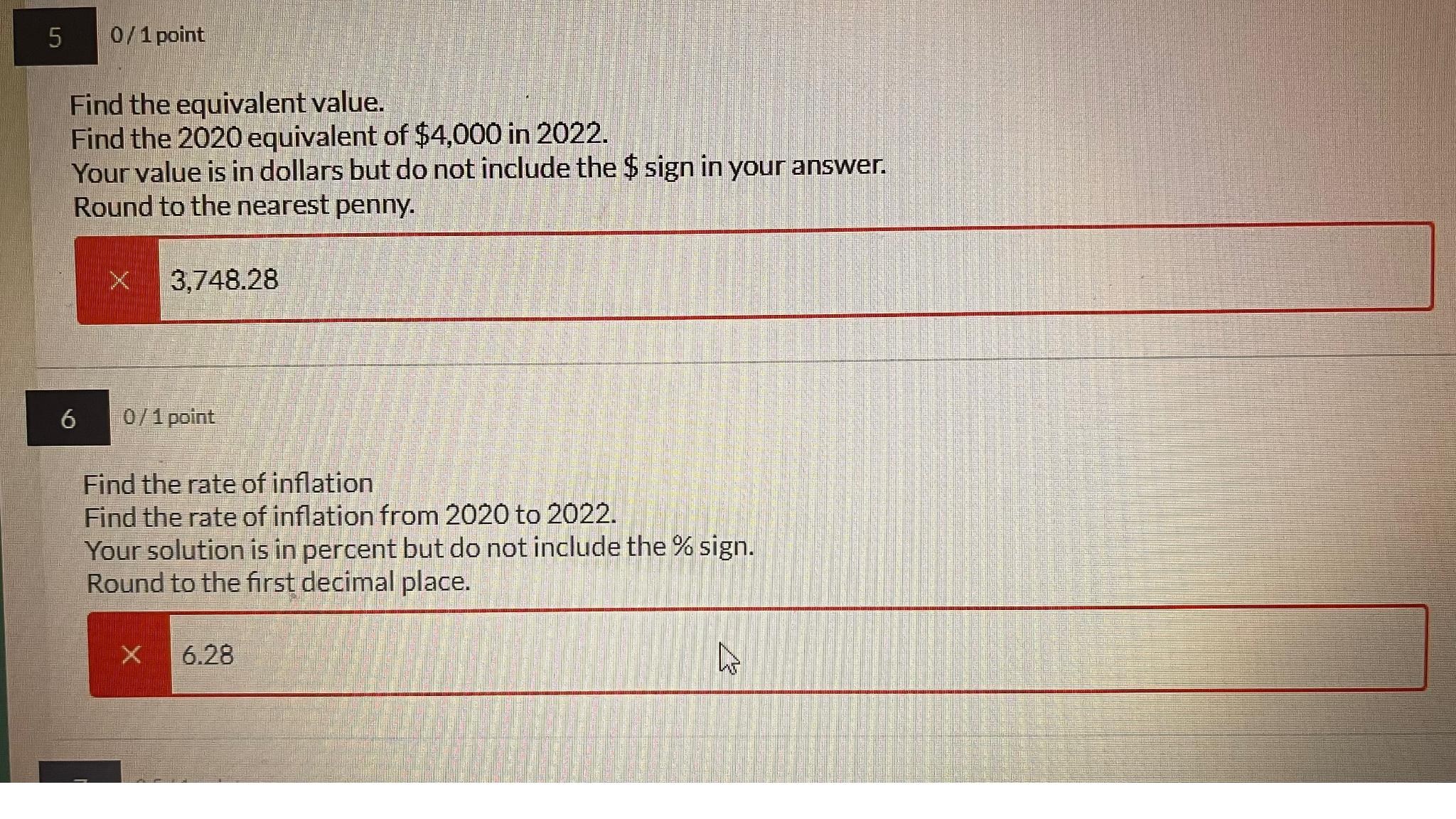 Solved 5,01 ﻿pointFind the equivalent value.Find the 2020 | Chegg.com