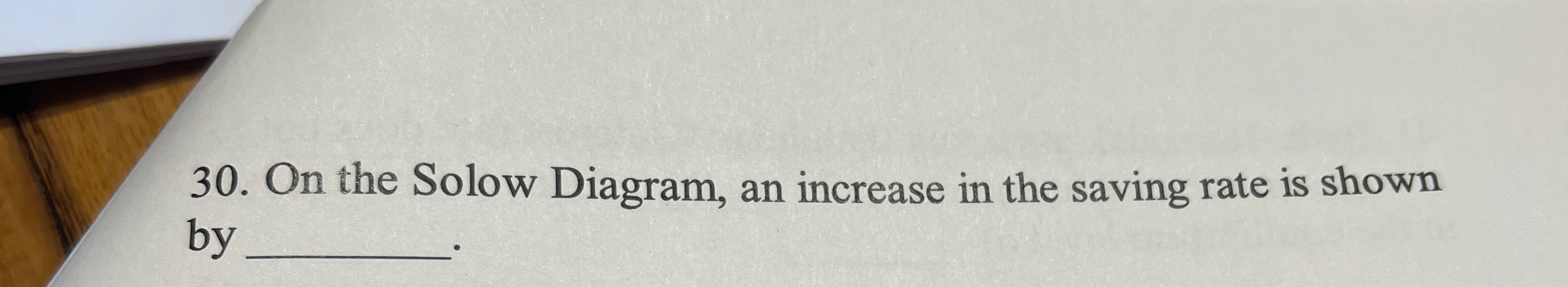 Solved On the Solow Diagram, an increase in the saving rate | Chegg.com