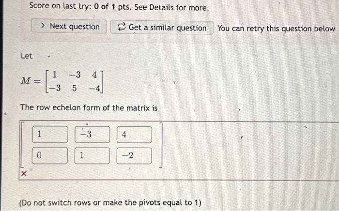 please answer it correctlyLinear Algebra | Chegg.com