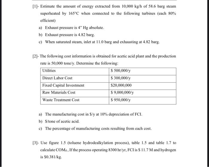 Solved [1]- Estimate the amount of energy extracted from | Chegg.com