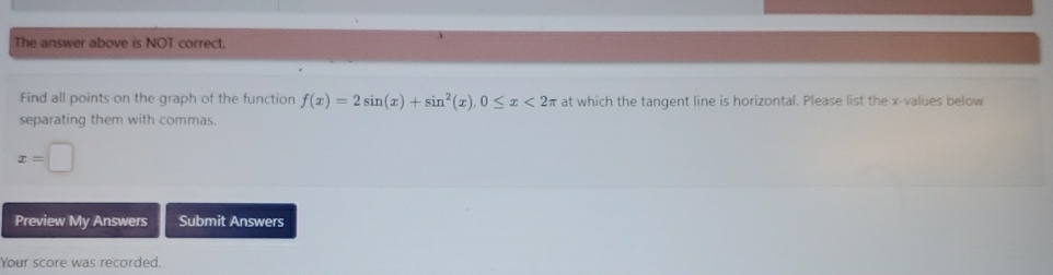 Solved The answer above is NOT correct.Find all points on | Chegg.com
