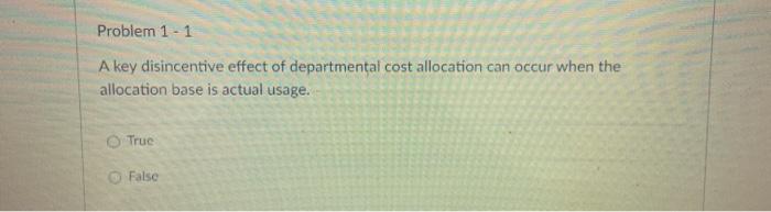 Solved Problem 1 - 1 A key disincentive effect of | Chegg.com