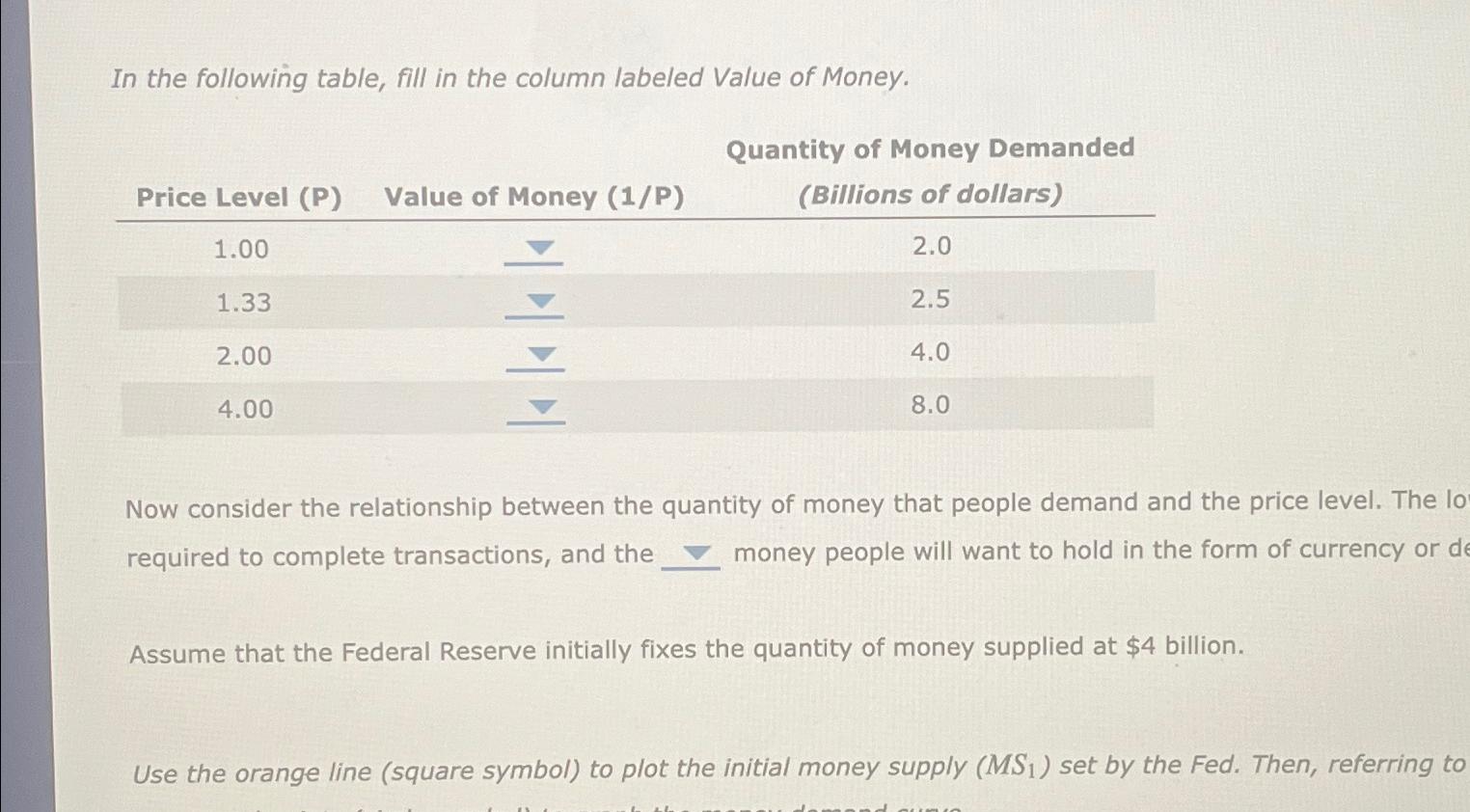 Solved In the following table, fill in the column labeled | Chegg.com