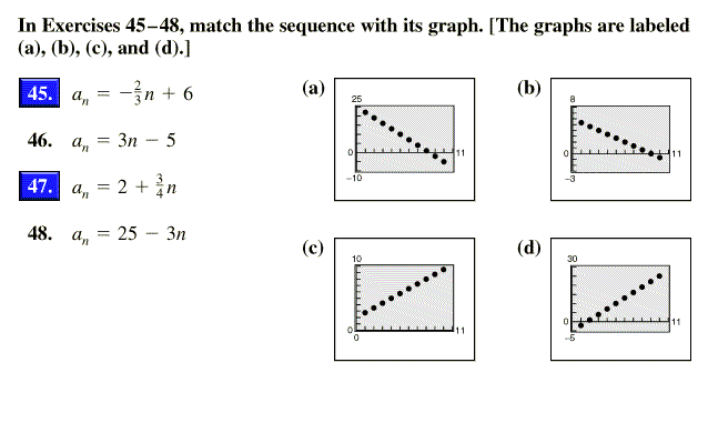 Solved In Exercises 45-48, match the sequence with its | Chegg.com