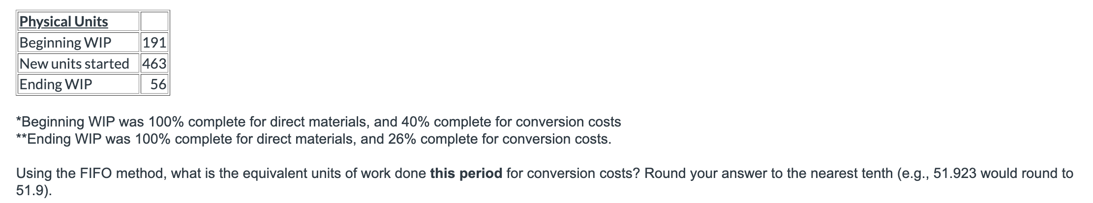 Solved *Beginning WIP was 100% ﻿complete for direct | Chegg.com