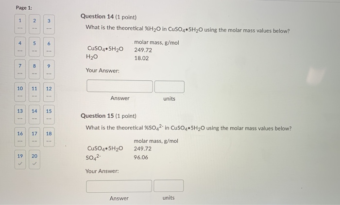 Solved Page 1: Question 14 (1 point) What is the theoretical | Chegg.com
