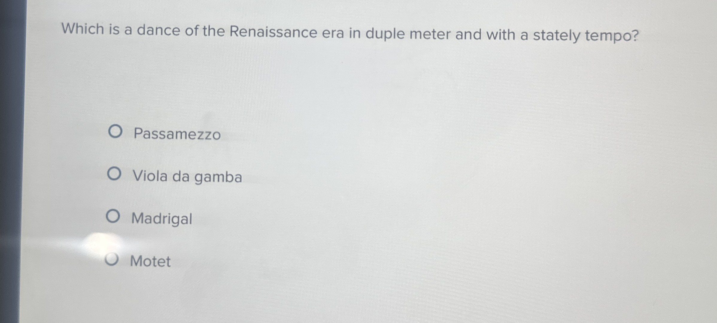Solved Which is a dance of the Renaissance era in duple | Chegg.com