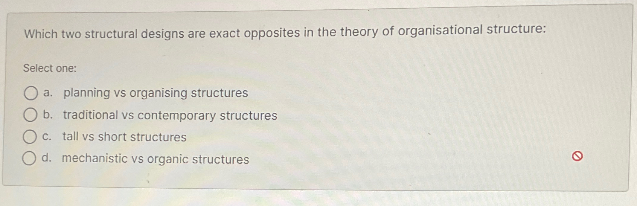 Solved Which two structural designs are exact opposites in | Chegg.com